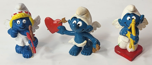 Valentine Smurfs Smurfette Smurf Cupid Bow & Arrow Vintage Display ...