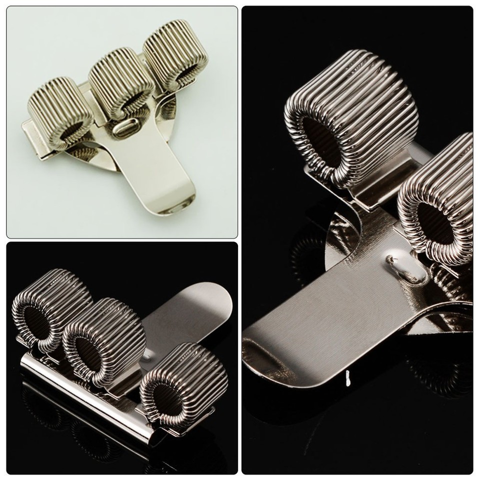 2pcs Notebook Pen Clip Triple Pen Holder Clip Spring Pen Holder | eBay UK