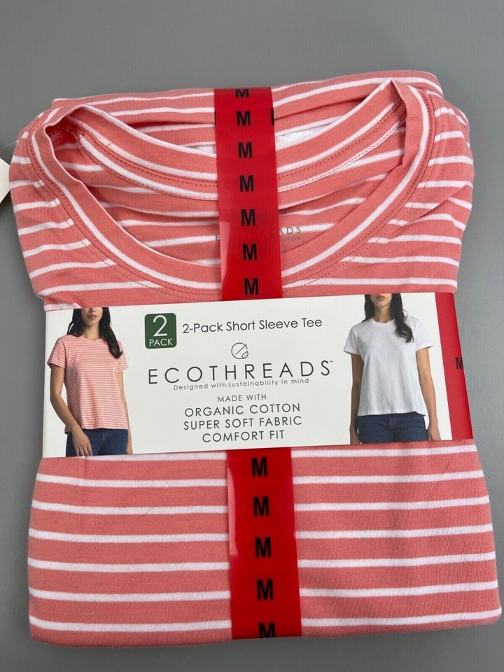 2-Pack Ecothreads Women's Organic Cotton Short Sleeve Tee/ C23 | eBay