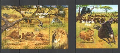 ST2031 2015 NIGER ANIMALS FAUNA FELINES WILD CATS 1KB+1BL MNH | eBay