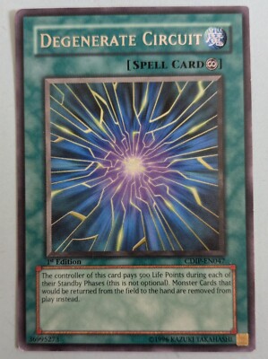 Yu Gi Oh Degenerate circuit Spell Card...Great shape | eBay