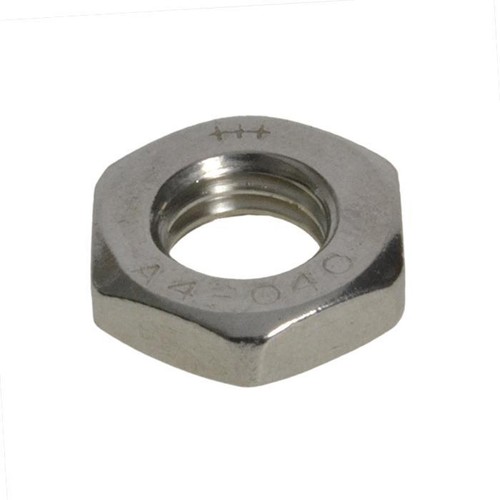 Hex Lock Nut M10 (10mm) Metric Coarse Thin Half Jam Marine Stainless ...