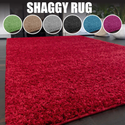 Thick Large Shaggy Rugs Non Slip Hallway Runner Rug Bedroom Living Room ...