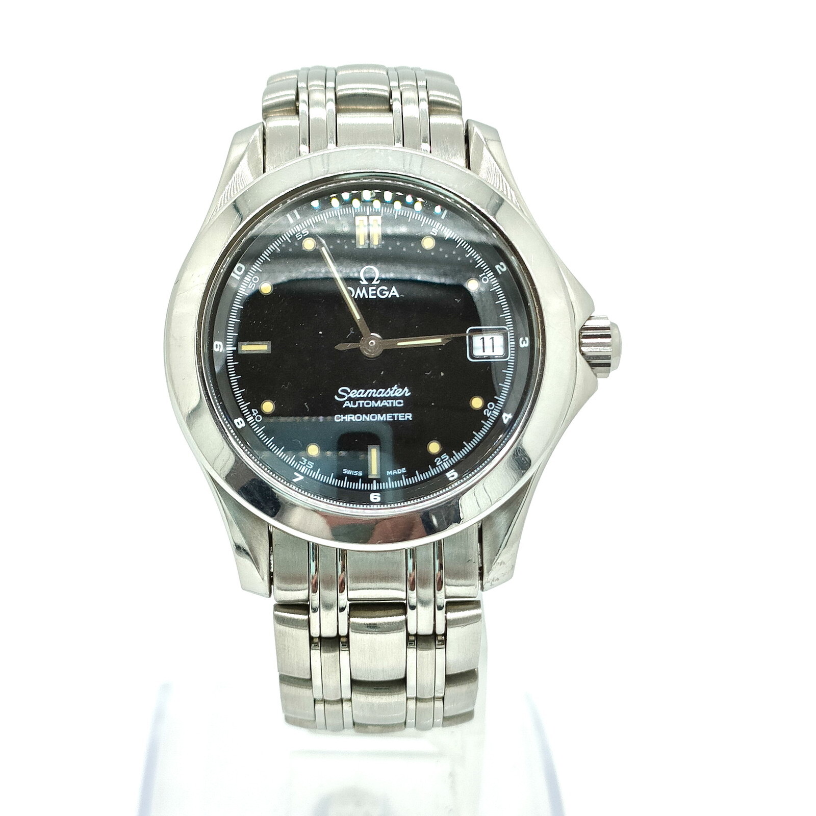 Omega Watch 2501.5 38mm Men's Black X Silver 3554120 | eBay