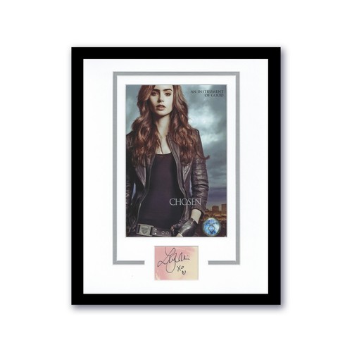 Lily Collins "The Mortal Instruments" AUTOGRAPH Signed Framed 11x14 ...