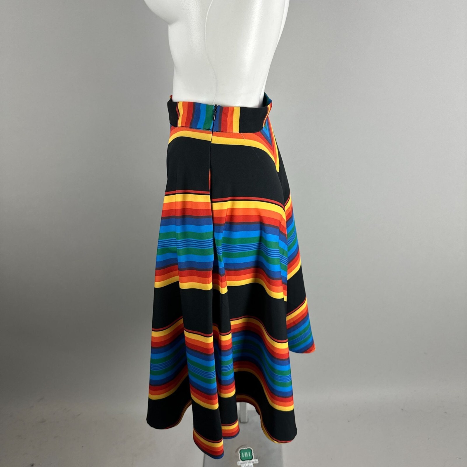 Voodoo Vixen Retro 50s Evelyn Stripes Swing Skirt in … - Gem