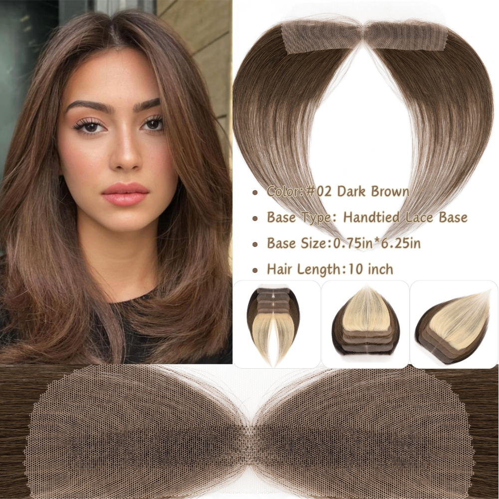 Women's Hairline Cover-UP Real Human Hair Front Top Lace Base Toupee ...