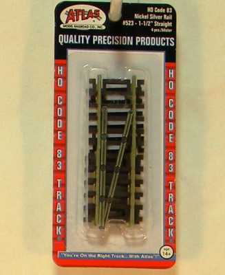 NEW HO Atlas 523 1 1/2" Straight Track Code 83 Snap Track 4 Pieces | eBay