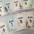 Vintage Pastel Bird Style Wedding Table Numbers Cards - Shabby Chic ...