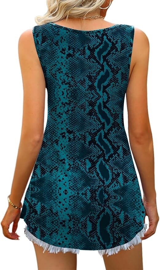 Women Tank Tops 2025 Summer Sleeveless Blouses V Neck Casual Loose Fit ...