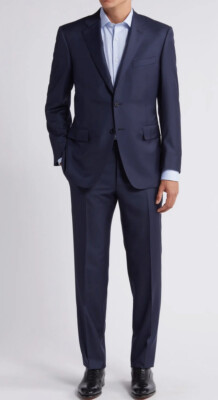 CANALI New Label Solid Blue Two Button Suit Size 42 R RETAIL $2,150 | eBay
