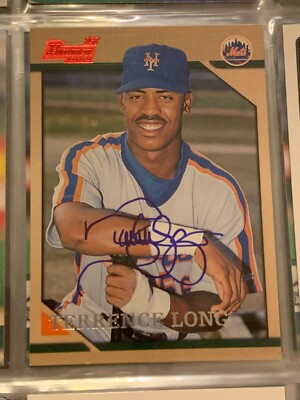 TERRENCE LONG AUTOGRAPHED SIGNED 1996 BOWMAN CARD NEW YORK METS COA | eBay