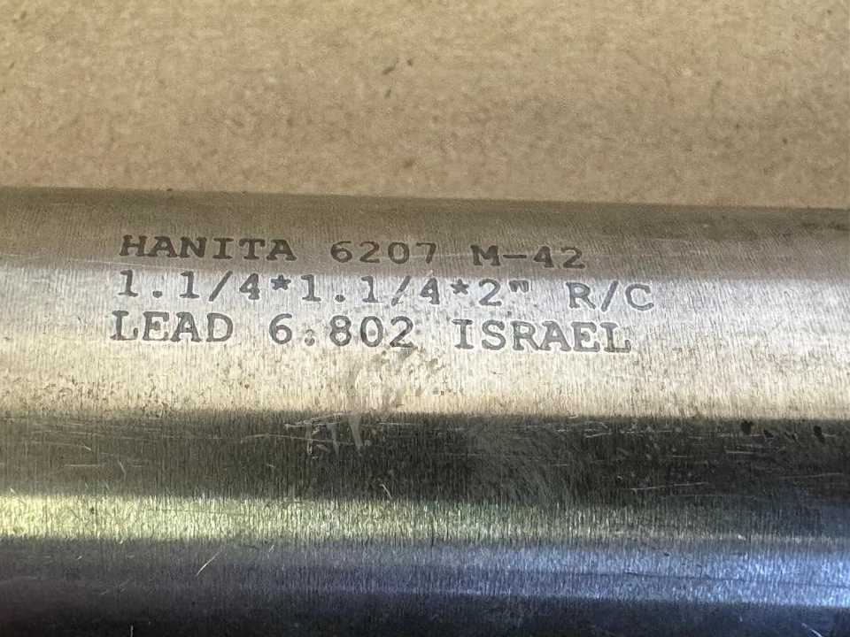 1-1/4" HANITA ROUGHING END MILL 4-1/2" OAL, 2" LOC, 6 FLUTE 6207 M-42 ...