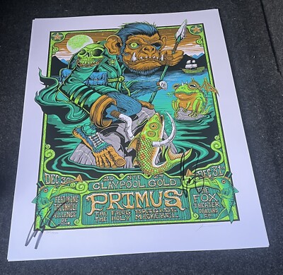 Primus Signed VIP Poster Fox Theater Oakland Les Claypool 12/30 12/31 ...
