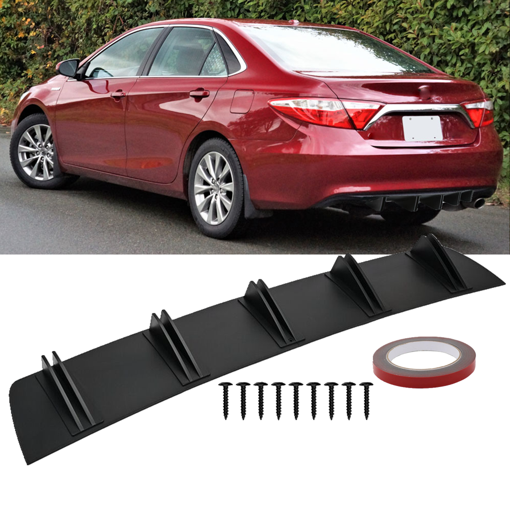 For Toyota Camry XLE Rear Lower Bumper Diffuser Lip Splitter 5-Fins ...