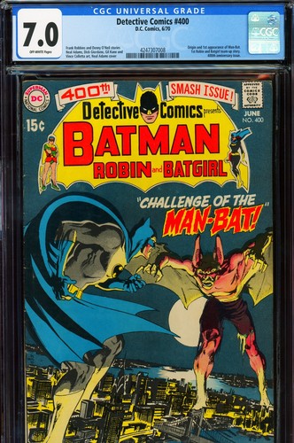Detective Comics #400 CGC 7.0 1970 DC Comics | 1st appearance Man-Bat ...