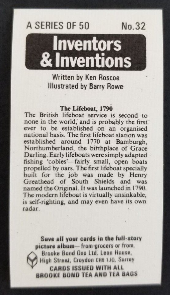 Lifeboat 1975 Inventions Brooke Tea Midgee Card #32 (NM) | eBay