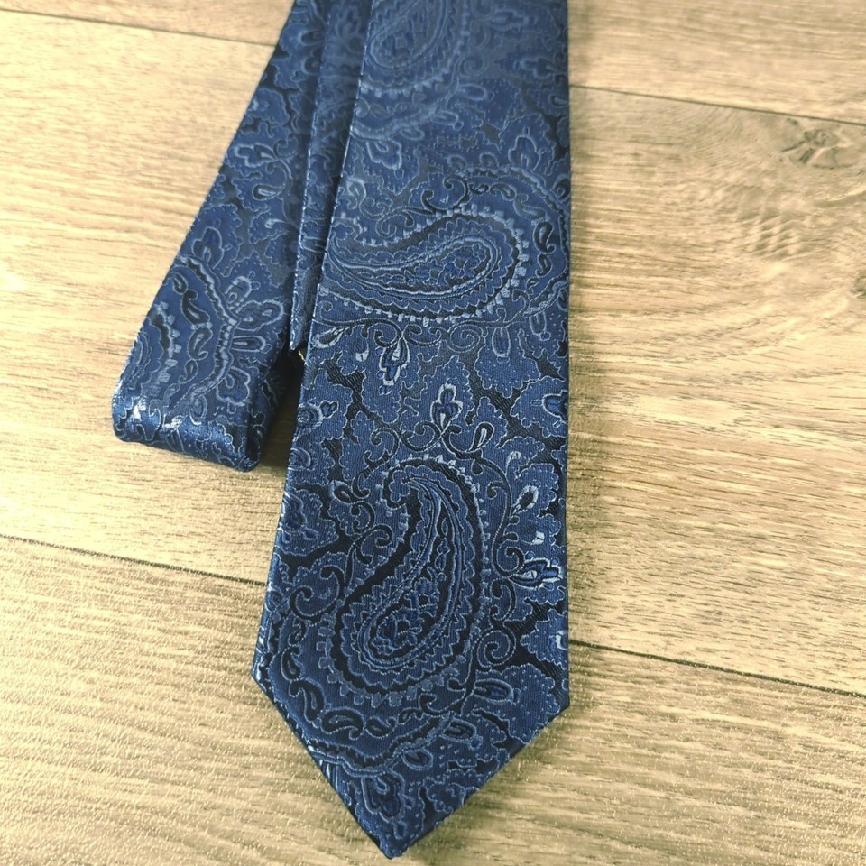 Jeff Banks Paisley Textured Blue Mens Tie - Good Condition - Fast ...