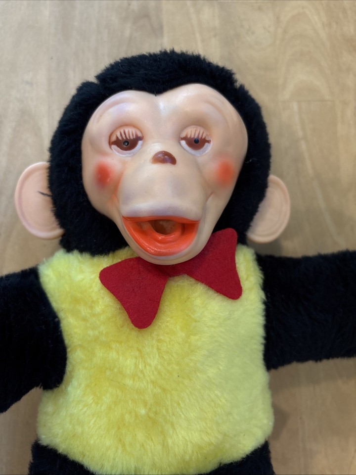 Vintage Zippy Monkey Mr Bim Zip Plush Banana Toy Rubber Face Doll 15 ...