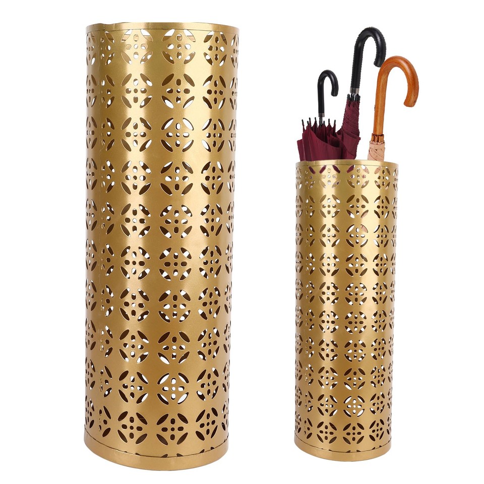Umbrella Holder Round Rust Proof Hollow Copper Pattern Metal Umbrella ...