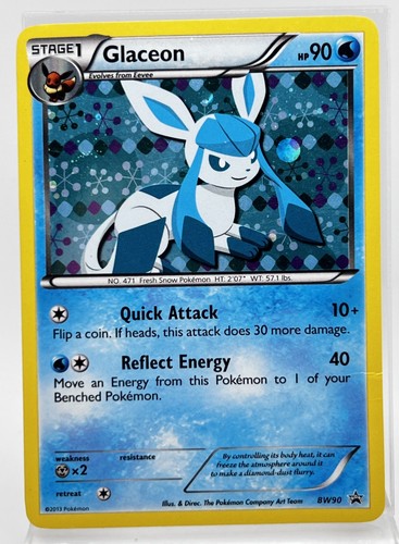 Glaceon BW90 Cosmos Holo Swirl Pokémon Card Black Star Promo MP 2013 | eBay