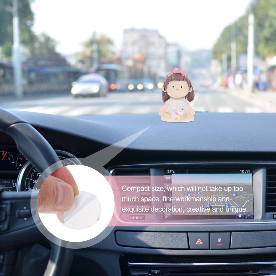 Cartoon Little Girl Doll Figurine Mini Adorable Desk Decoration Desktop ...