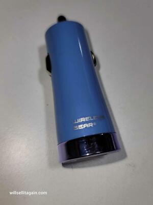 Dual-Port USB Car Charger - Blue | eBay