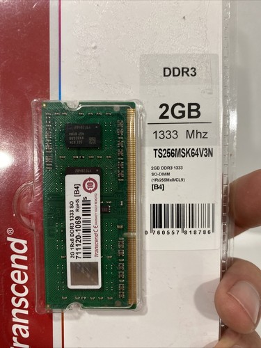Transcend PC3-10666 2 GB SO-DIMM 1333 MHz DDR3 SDRAM Memory ...