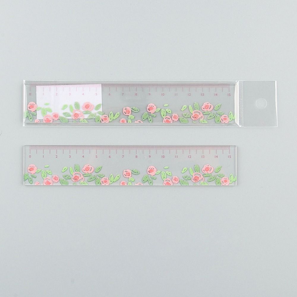 Multifunction 15cm Straight Ruler Double-duty Flower Bookmark Office | eBay