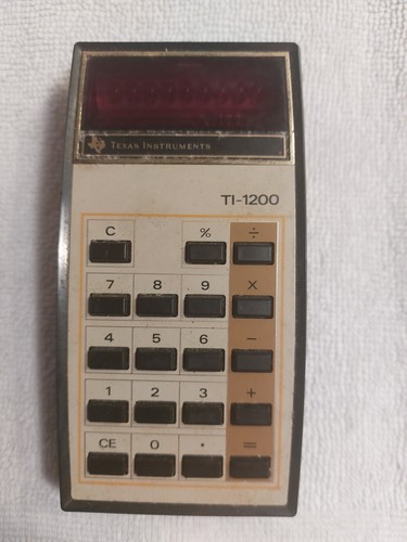 Texas Instruments TI-1200 Vintage Electronic Calculator 1975 TESTED New ...
