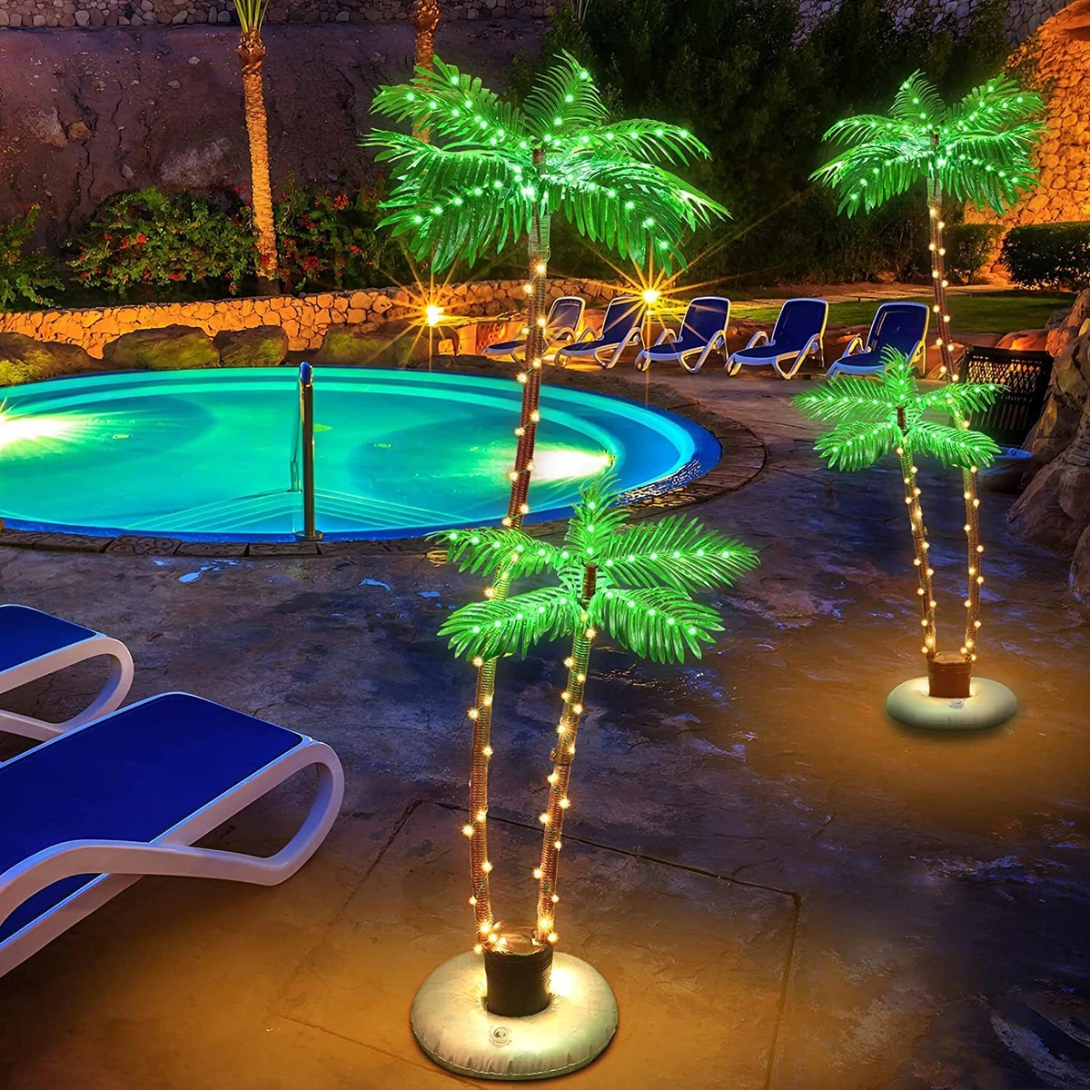 Outdoor Lighted Palm Tree Decorations | Shelly Lighting