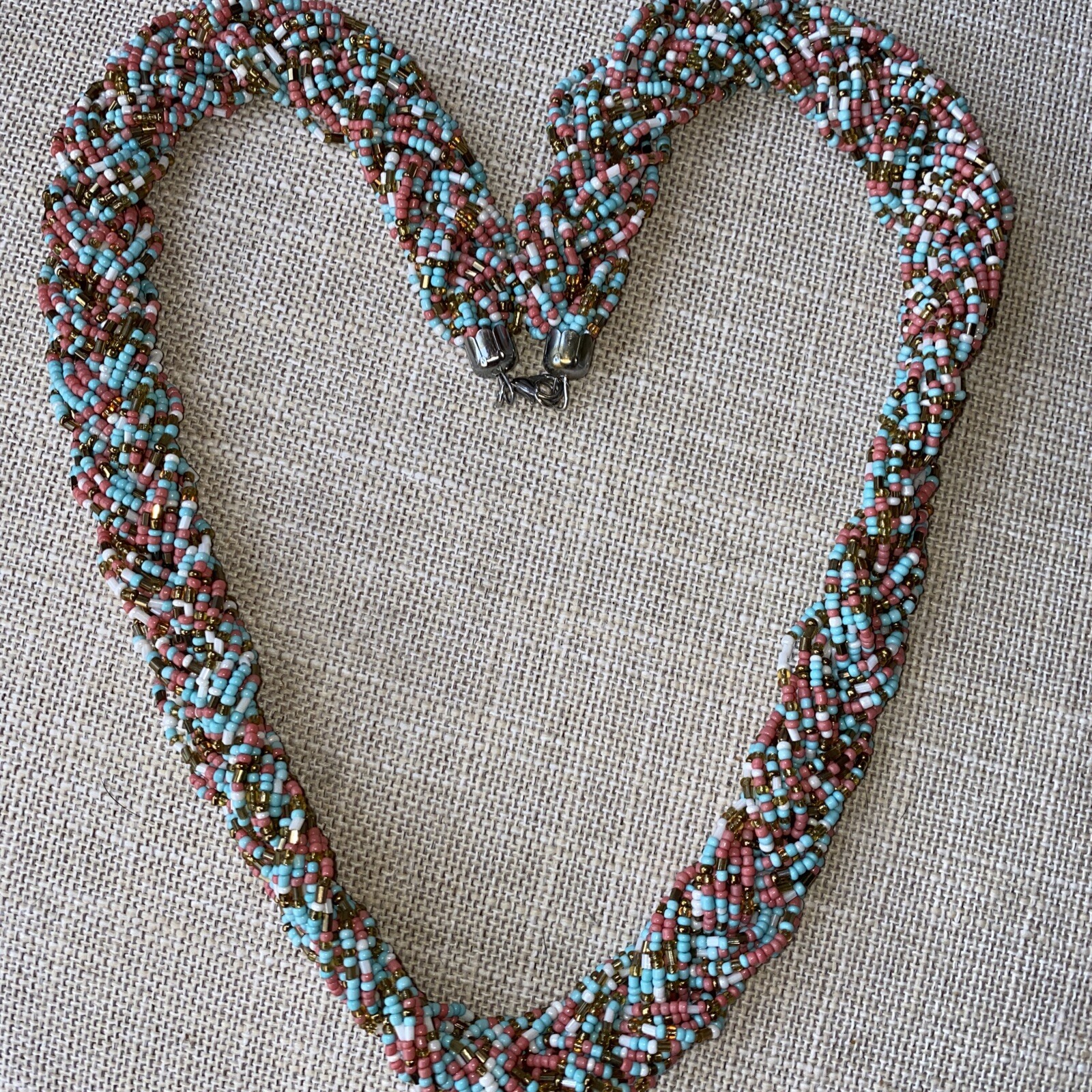 Seed Bead Necklace 30” Multi Strand Gorgeous Vintage … - Gem