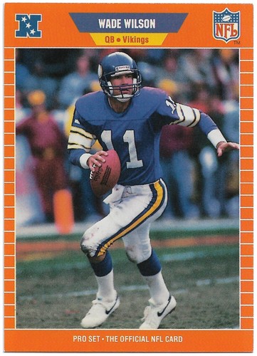 1989 Pro Set #241 Minnesota Vikings Wade Wilson Trading Card in ...