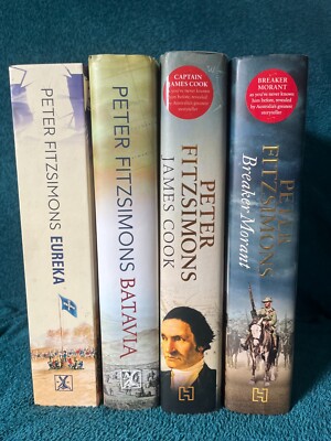 4 Books by Peter FitzSimons - Breaker Morant, James Cook, Batavia ...