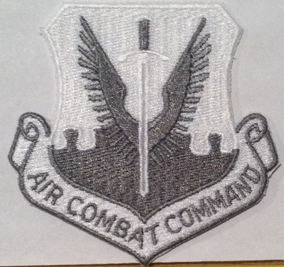 U.S. Air Force Combat Command Patch With VELCRO® Brand Fastener White ...