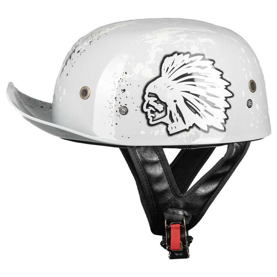 ILM Retro Motorcycle Half Helmet Open Face Baseball Cap Scooter Vintage ...