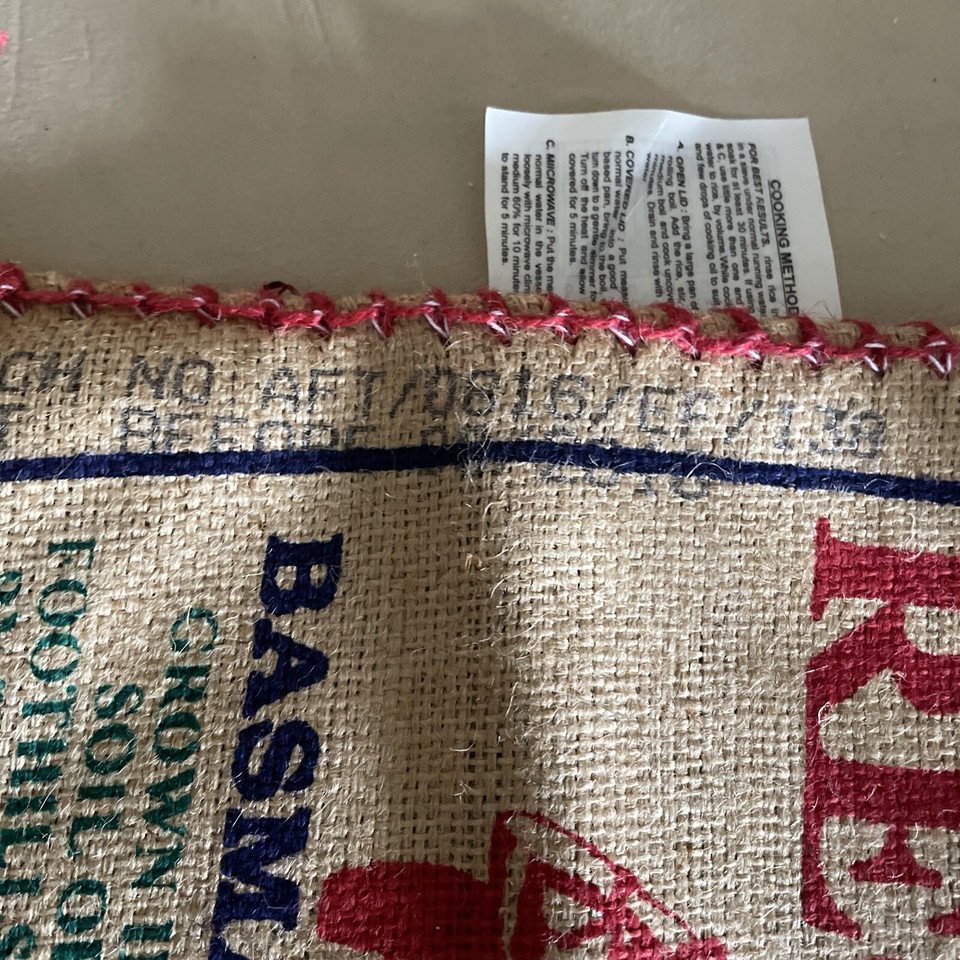 Burlap EMPTY Sack w Zipper Handle Kings Regal Basmati Rice 13 x 15 | eBay