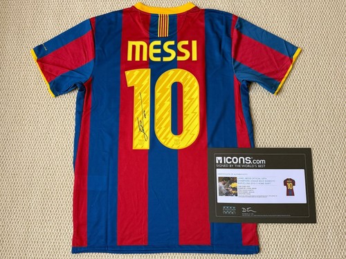 LIONEL MESSI OFFICIAL BACK SIGNED FC BARCELONA 2010-11 HOME SHIRT ...