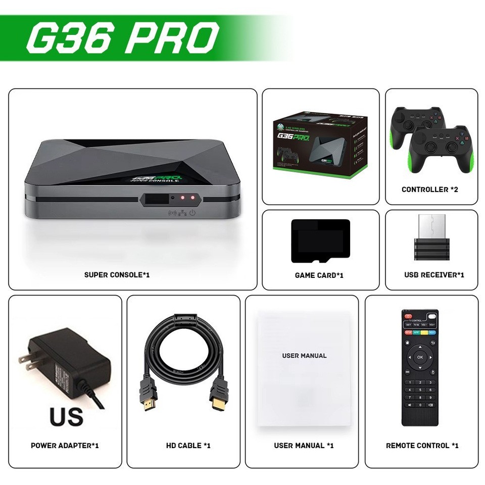G36 Pro Game Console 64G/128G Wireless, Portable Plug and Play Retro ...