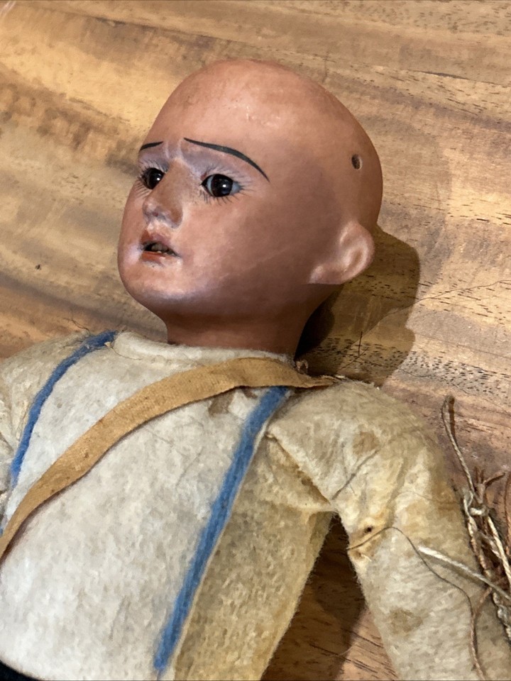 Antique German Bisque Head Doll “Germany” Mark 6/0 Ethnic Costume c ...