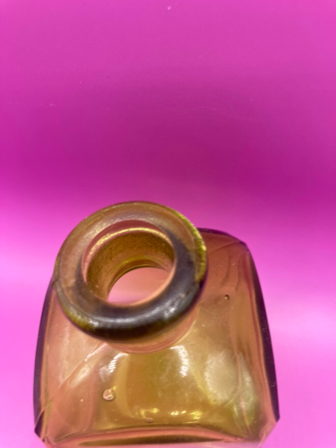 4 Antique & Vintage Glass Ink Well Bottles Unique Carter's Higgins Etc ...