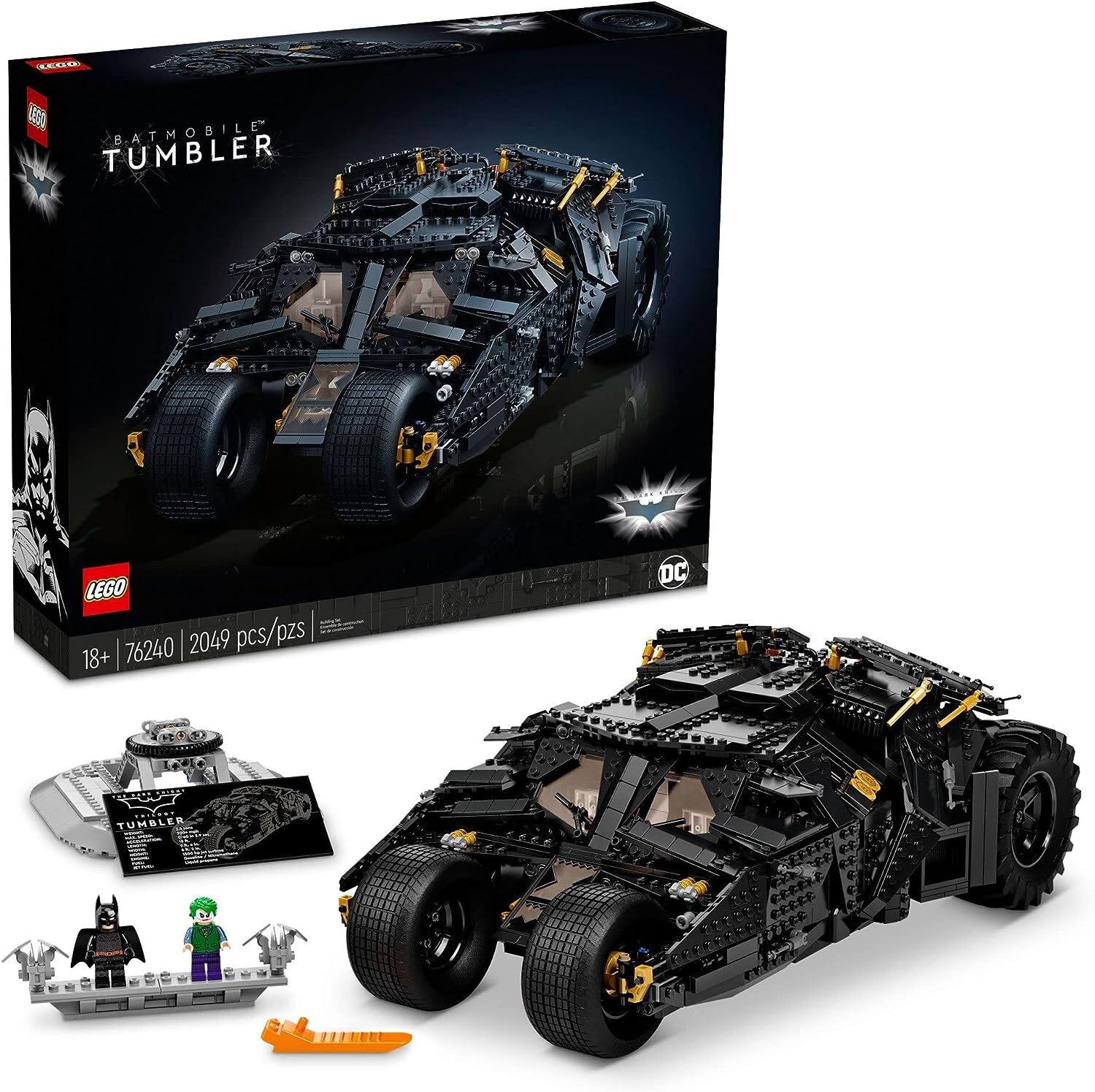 LEGO DC Batman Batmobile Tumbler 76240 Iconic Car Model from The Dark ...