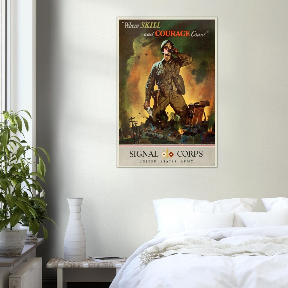 Signal Corps - WW2 Vintage Poster - World War 2 Poster | eBay