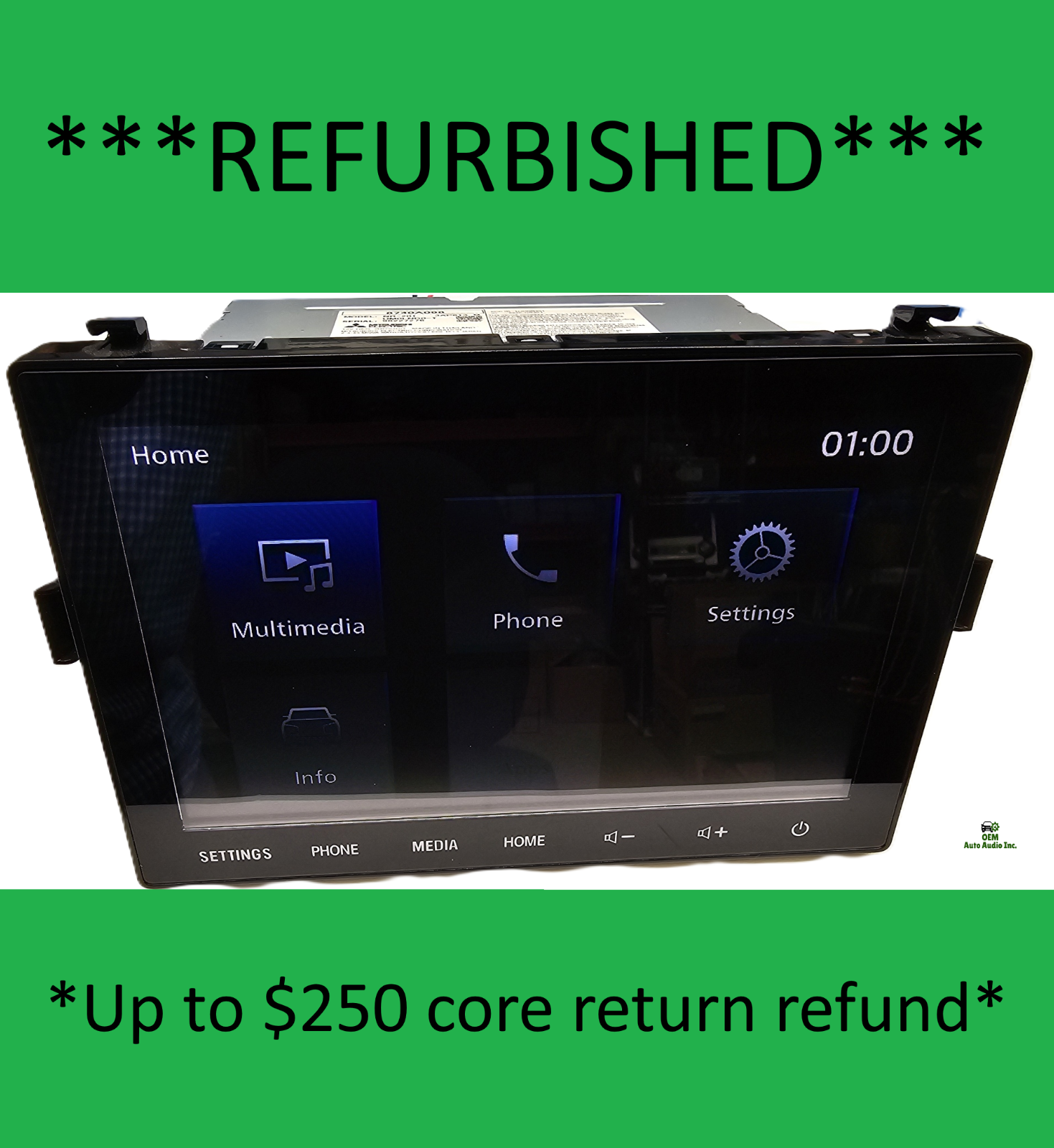 2020-2022 Mitsubishi OUTLANDER 8740A098 OEM Radio New Touchscreen w ...