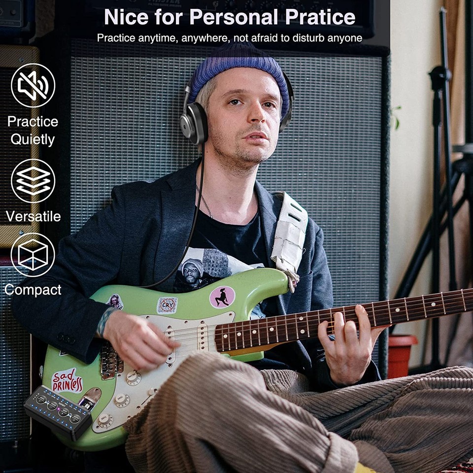 LEKATO Wireless Multi-effects Guitar Headphone Amplifier IR 10 Preamp ...