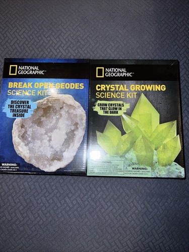 National Geographic Crystal Growing And Break Open Geode Kits- New ...