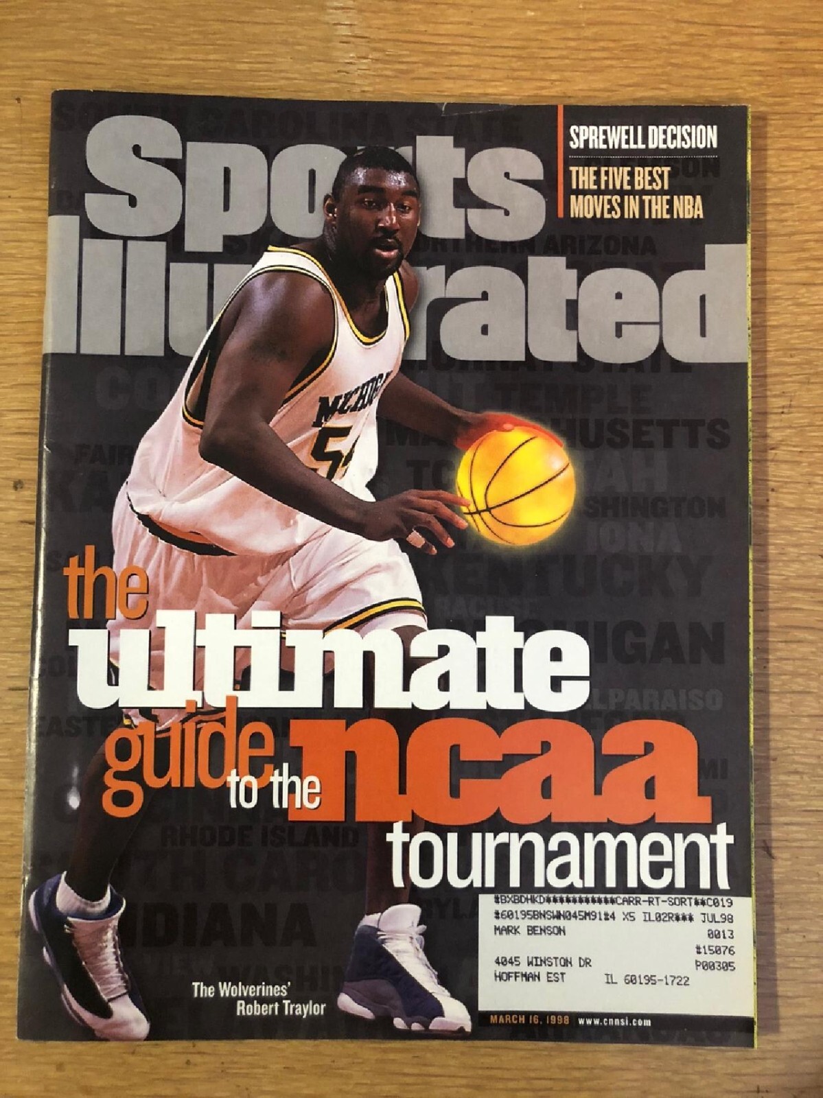 Robert Traylor Sports Illustrated, March 16, 1998 | eBay
