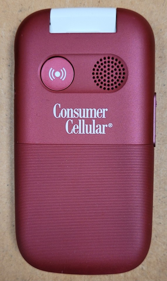 Doro 7050 DFC-0180 - Red & White ( Consumer Cellular ) 4G VoLTE Flip ...