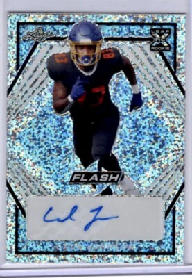 2021 LEAF FLASH PLATINUM BLUE CADE JOHNSON NFL ROOKIE RC AUTO #10/35 | eBay