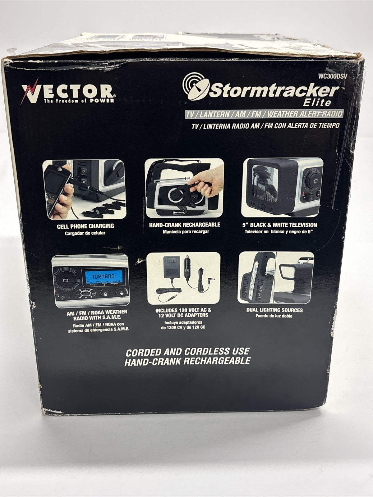 Vector Stormtracker Elite WC300DSV TV Lantern AM FM Weather Alert Radio ...